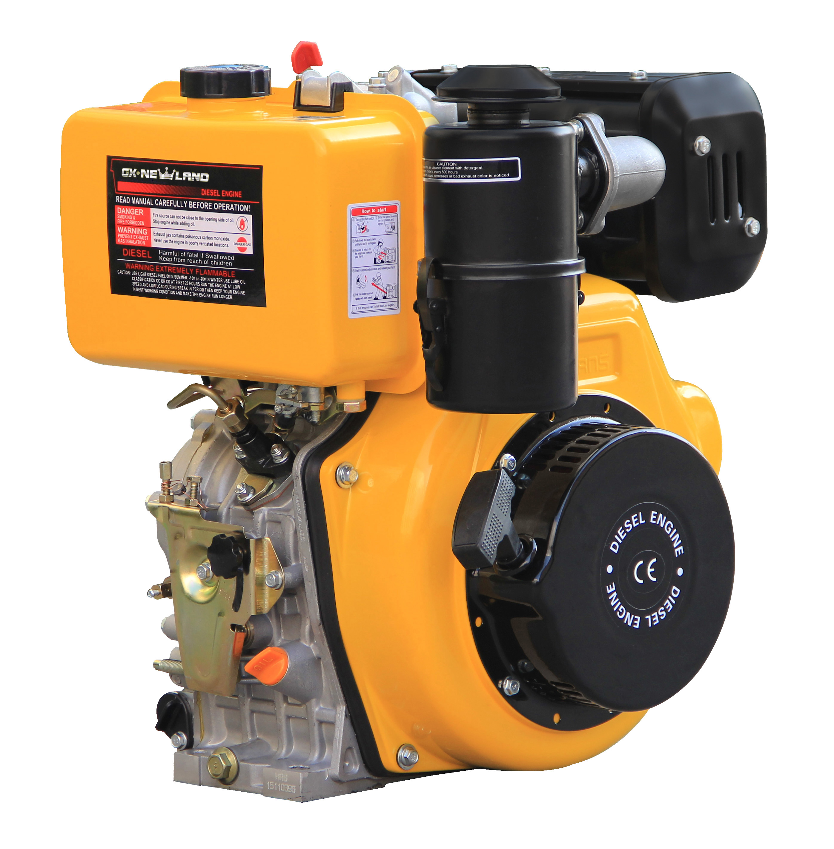 Custom Diesel Engine-188FA Electric Start Oil Bath Filter Air Filter ...